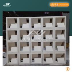 Jual Roster Beton/Roster Minimalis Motif Bulat Horizon (2 Muka) - Abu ...