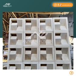 Jual Roster Beton/Roster Minimalis Motif Bulat Horizon (2 Muka) - Abu ...