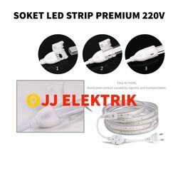 Jual Socket Colokan Jack Lampu Strip Selang LED SOKET EMICO 220 volt ...