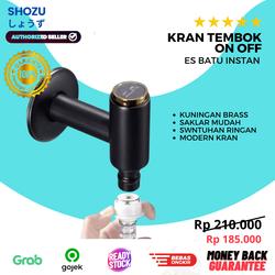Jual Keran Tembok Stainless SUS304 Tekan On/Off Hitam Doff kran taman ...
