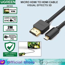 Jual Kabel Micro HDMI To HDMI UGREEN Support 4K Resolution 3D Visual Effect - 22CM 20134 - Kab ...