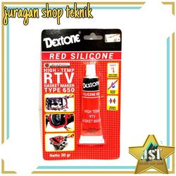 Jual LEM DEXTONE - RED SILICONE SEALENT 30 GRAM - LEM GASKET RTV HIGH ...