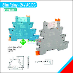 Jual NNC Relay Slim 24VDC, 220VAC with LED and Test Button 8A - 220VAC ...