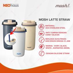 Promo Mosh Straw Latte Tumbler - Botol Minum Stainless Steel 480ML - BLACK - Jakarta Timur ...