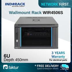 Jual Indorack Wallmount Rack 6U Single Glass Door 19" Depth 450mm ...