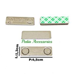 Jual Magnet Nama Dada Name Tag Caution Plastik Model Rata 4.5cmx1.3cm ...