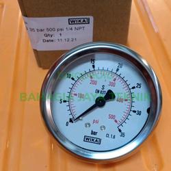Jual PRESSURE GAUGE WIKA 2.5 INCH 25 BAR 350 PSI BACK CONNECTION 1/4 INCH - TIPE PAYUNG ...