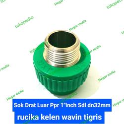 Jual Male Theread Joint SOK DRAT LUAR PPR 63mm 2"INCH rucika wavin ek ...