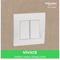 Promo SCHNEIDER SAKLAR 2G SERI VIVACE KB32_1 WE 2 GANG 1 WAY DOUBLE ...
