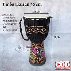 Jual Alat Musik Kendang Gendang Jimbe Tinggi 50cm Jumbo Motif Ukir ...