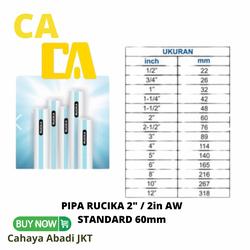 Promo Pipa PVC Rucika Standard Type AW - Ukuran : 2" (60mm) - Putih ...