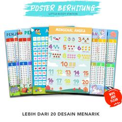 Jual Poster Edukasi Belajar Anak TK PAUD Angka Hitung Berhitung Lengkap ...