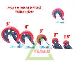 Jual RODA TROLI TROLLEY PVC MERAH TIPE HIDUP 1.5 - 2 - 3 - 4 - 5 INCI ...