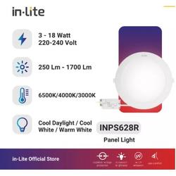 Jual LAMPU DOWNLIGHT LED PANEL 12 WATT 12W BULAT INPS626R INLITE IN-LITE - Warm White - Jakarta ...