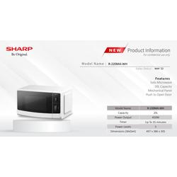 Promo Sharp Microwave Stylish Designed R-220MA-WH White 20 Liter Cicil ...