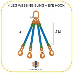 Jual 2 LEG WEBBING SLING + HOIST HOOK. SWL 4 TON X 4 MTR - Kota ...