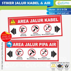 Jual STIKER PERINGATAN JALUR KABEL LISTRIK DAN JALUR PIPA AIR - Area ...