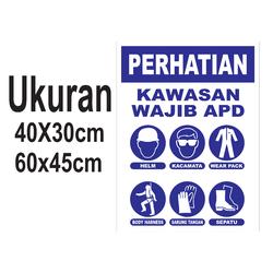 Jual STIKER PERINGATAN WAJIB PAKAI APD - ALAT PENGAMAN DIRI - F-SEPATU ...
