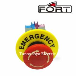 Jual Emergency Stop Push Button Lock 22mm 1NC (LAY5-BS542)+Name Plate ...