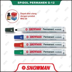 Jual Snowman Permanent Marker / Spidol Permanen Snowman G-12 - Hitam ...