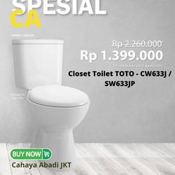Jual Closet Toilet TOTO - CW422J / SW422JP - Jakarta Pusat - CAHAYA ...