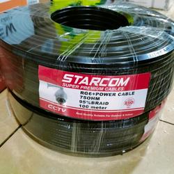 Jual KABEL CCTV RG6+ POWER STARCOM 100M HITAM - Jakarta Barat - CCTV MASTER | Tokopedia