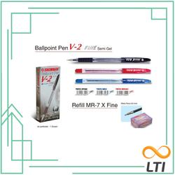 Jual Ballpoint Fine V2 Snowman / Pulpen Snowman V2 Semi Gel - Biru - Kota Surabaya - CV. LTI ...