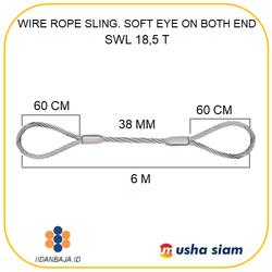 Jual WIRE ROPE SLING SOFT EYE ON BOTH END 16 MM X 20 M. SWL 3 T ...