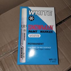 Jual spidol snowman paint marker white putih permanent WP-12 - Hitam ...