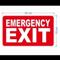 Jual stiker rambu 25x15cm EMERGENCY EXIT sign rambu k3 - Kab. Bekasi ...