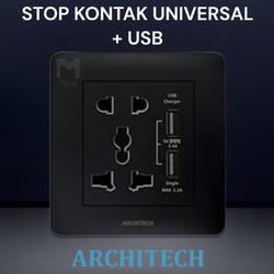 Jual ARCHITECH INFINITY BLACK / SAKLAR USB / STOP KONTAK A63 NEW 2.3 - UNIVERSAL A+C - Jakarta ...