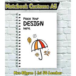Jual Cetak Block Notes Polos Custom Notebook A5 Polos Spiral 100 ...