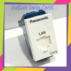 Jual Panasonic Soket LAN Cat6 Outlet Data CAT6 Tanam style white SIngle ...