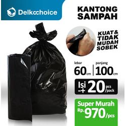 Jual KANTONG PLASTIK SAMPAH HITAM TEBAL TRASH BAG JUMBO ANTI BOCOR Per Pack - 60cm x 100cm, Pack ...