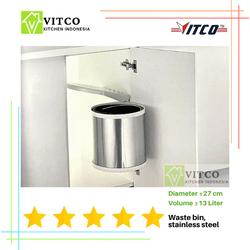 Jual VITCO Cabinet Waste Bin Plastic White / Tempat Sampah Lemari Dapur ...