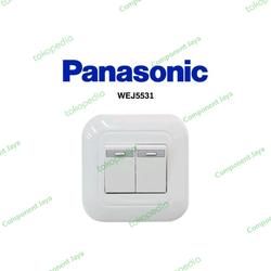 Jual Panasonic Saklar Seri Double 2 Gang WEJ5531 Wide Series - Jakarta ...