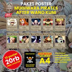 Jual Poster Anime Bounty One Piece - WANTED Poster Character/bingkai ...