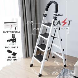 Promo Tangga Rumah Lipat Tangga Besi Lipat 2/3/4/5/6 Langkah Household Steel Ladder - 6 Step ...