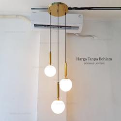 Jual Lampu Gantung gold bulat 100cm 1 ring led modern minimalis ruang tamu - Jakarta Pusat ...