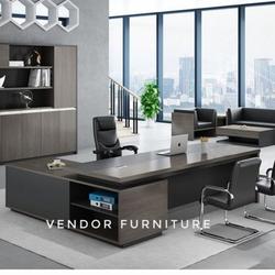 Jual Meja Kerja L Shape HPL Meja Direksi Executive Class Desk Office ...