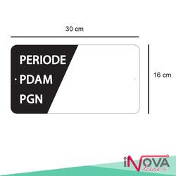 Jual Papan Stand Meter PDAM Akrilik Acrylic Minimalis Modern - 2 Lubang ...