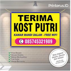 Jual Cetak Banner Spanduk Terima Kost Pria & Wanita Karyawan 2x1 M ...
