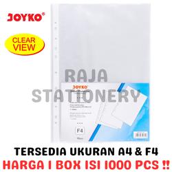 Promo Joyko Sheet Protector A4 F4 / Plastik PP Pocket A4 F4 Joyko Folio ...
