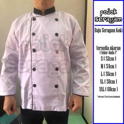 Promo Baju koki Seragam koki Seragam Chef Lengan Panjang - Putih, S - Kab. Bandung - Mise_appron ...
