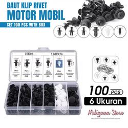 Promo Baut Klip Kancing Rivet Spakboard Bumper Mobil Universal 100 pcs ...