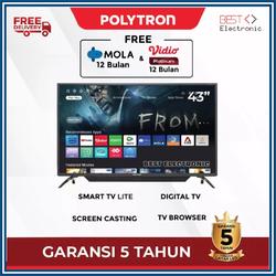 Promo POLYTRON Smart TV 43 inch FHD - PLD 43CV8869 Cicil 0% 3x - Kab ...