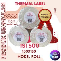 Jual LABEL STICKER THERMAL 100x100 ISI 500 LEMBAR BARCODE UKURAN A6 ...