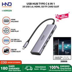 Jual UGREEN USB C Hub 7 in 1 USB 3.0 HDMI SD TF Card 4K 30Hz Display 15214 - 90568 7 IN 1 ...