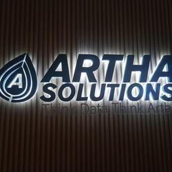 Jual Huruf Timbul 3D Signage Galvanis Plat LED Backlight Backdrop ...