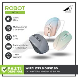 Promo Robot M370 Mouse Wireless Silent Click Optical 3200DPI 6D - Hijau ...